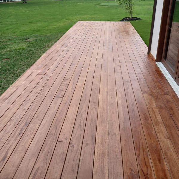 1 x 4 +Plus® Teak Wood Pre-Grooved Decking (21mm x 4) (Premium Grade ...