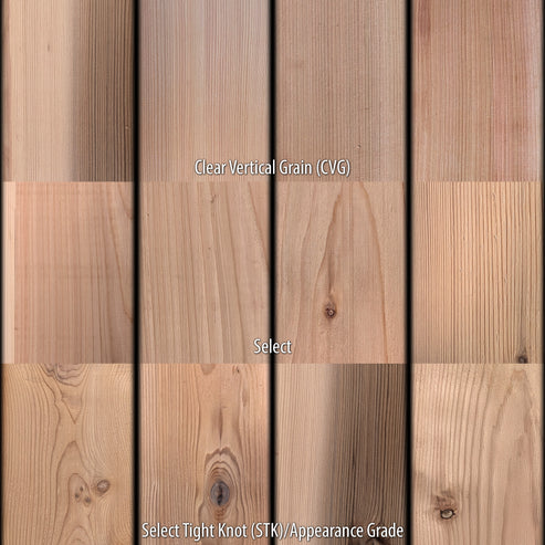 1x6 Western Red Cedar Tongue & Groove - Clear Vertical Grain (CVG) - S ...