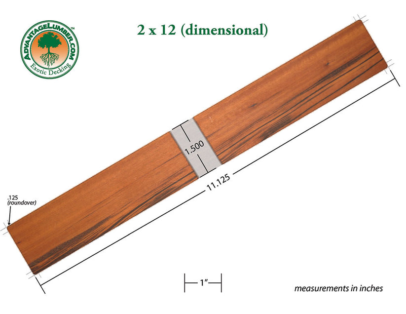 2 x 12 Tigerwood Wood – Advantage Lumber