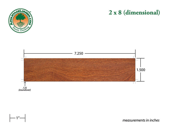 2 x 8 Cumaru Wood - Advantage Lumber