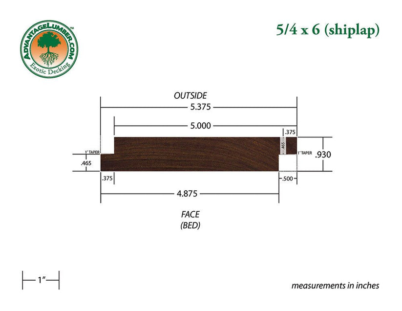 5/4 x 6 Ipe Shiplap Siding - Advantage Lumber