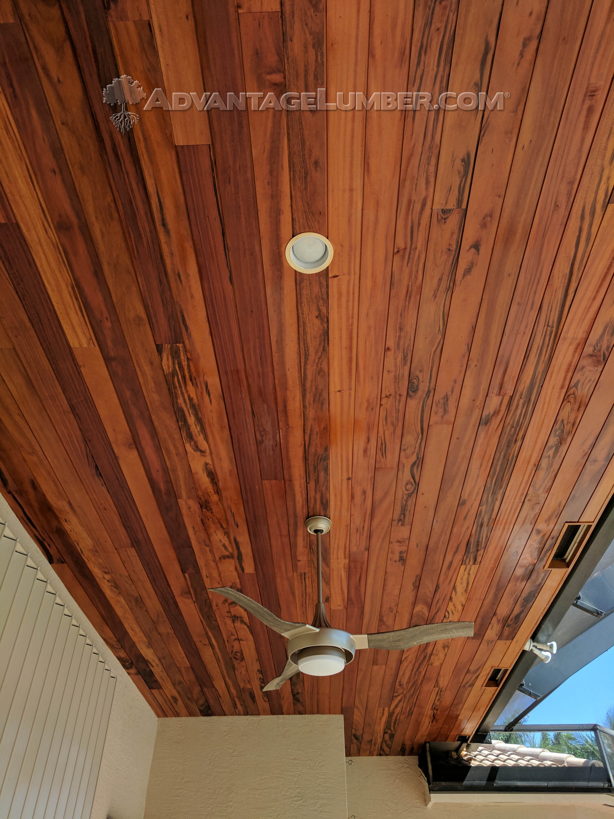1 x 4 +Plus® Tigerwood V-Groove Ceiling (21mm x 4) - Advantage Lumber
